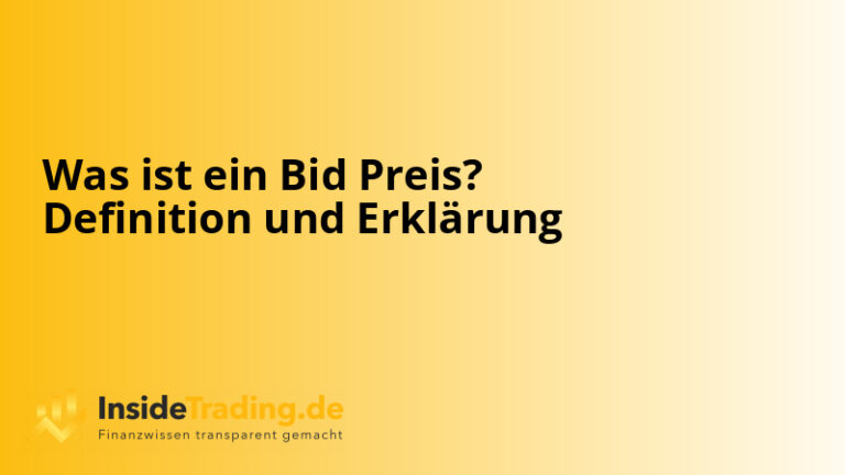 Was ist ein Bid Preis? Definition und Erklärung